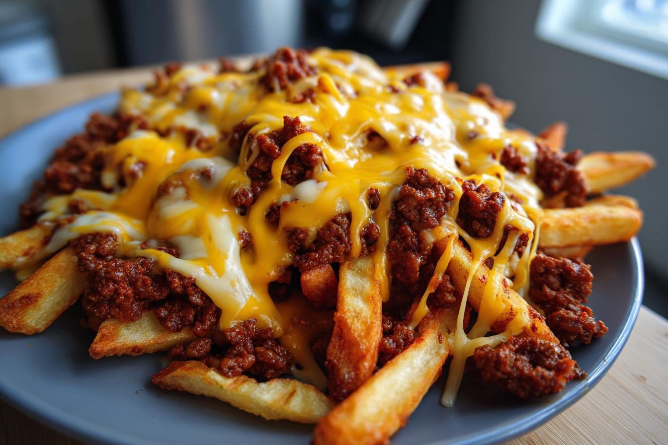 Loaded Cheese Beef Fries: 1 Amazing Comfort Food - ferecipe